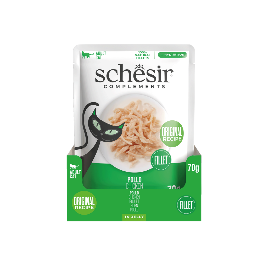 Schesir Complements Cat Wet Food in Jelly Pouch- Chicken 70g [MOQ:12pcs ...